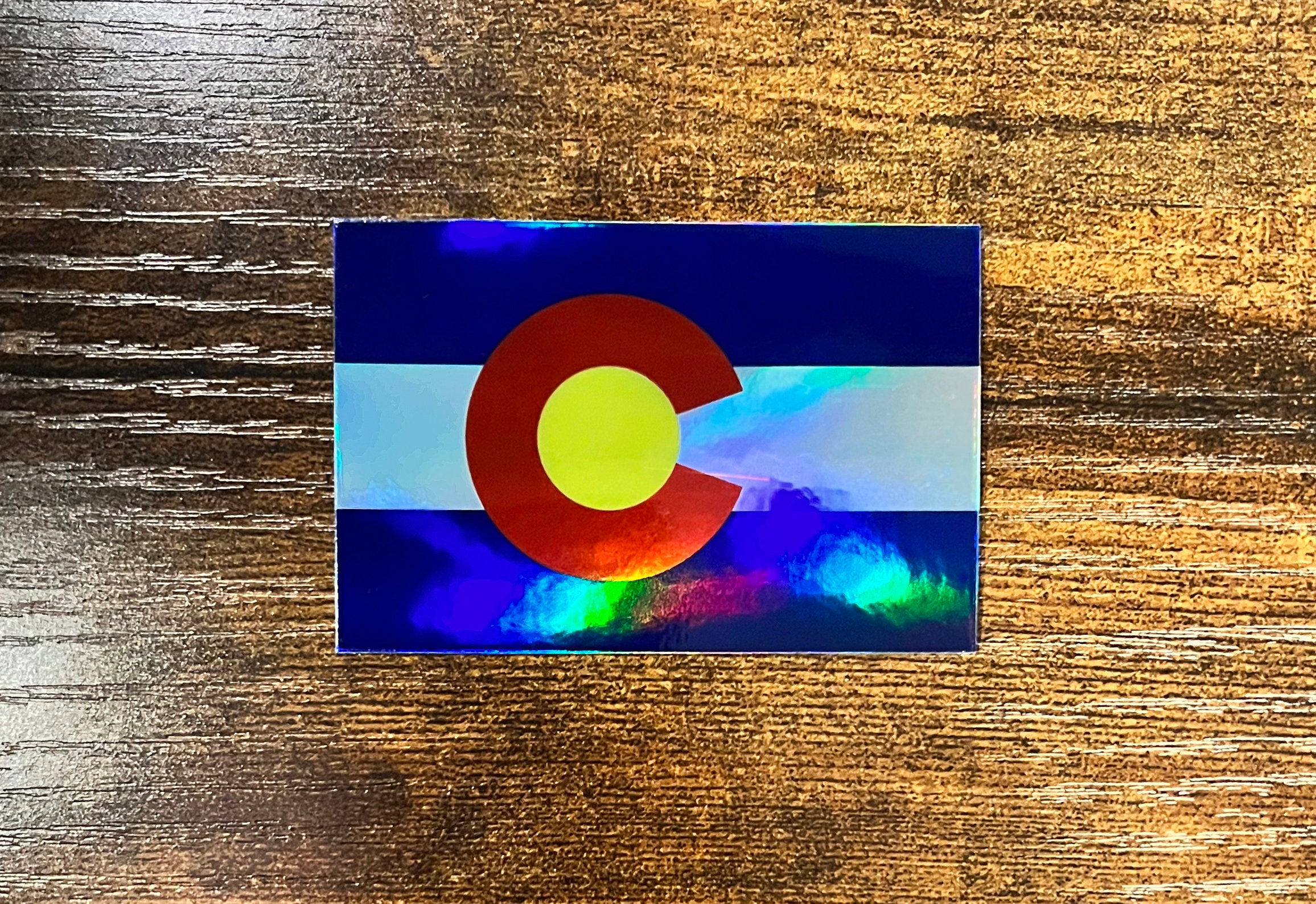 Holographic Colorado Flag Vinyl Sticker, Colorado Sticker, Waterproof ...
