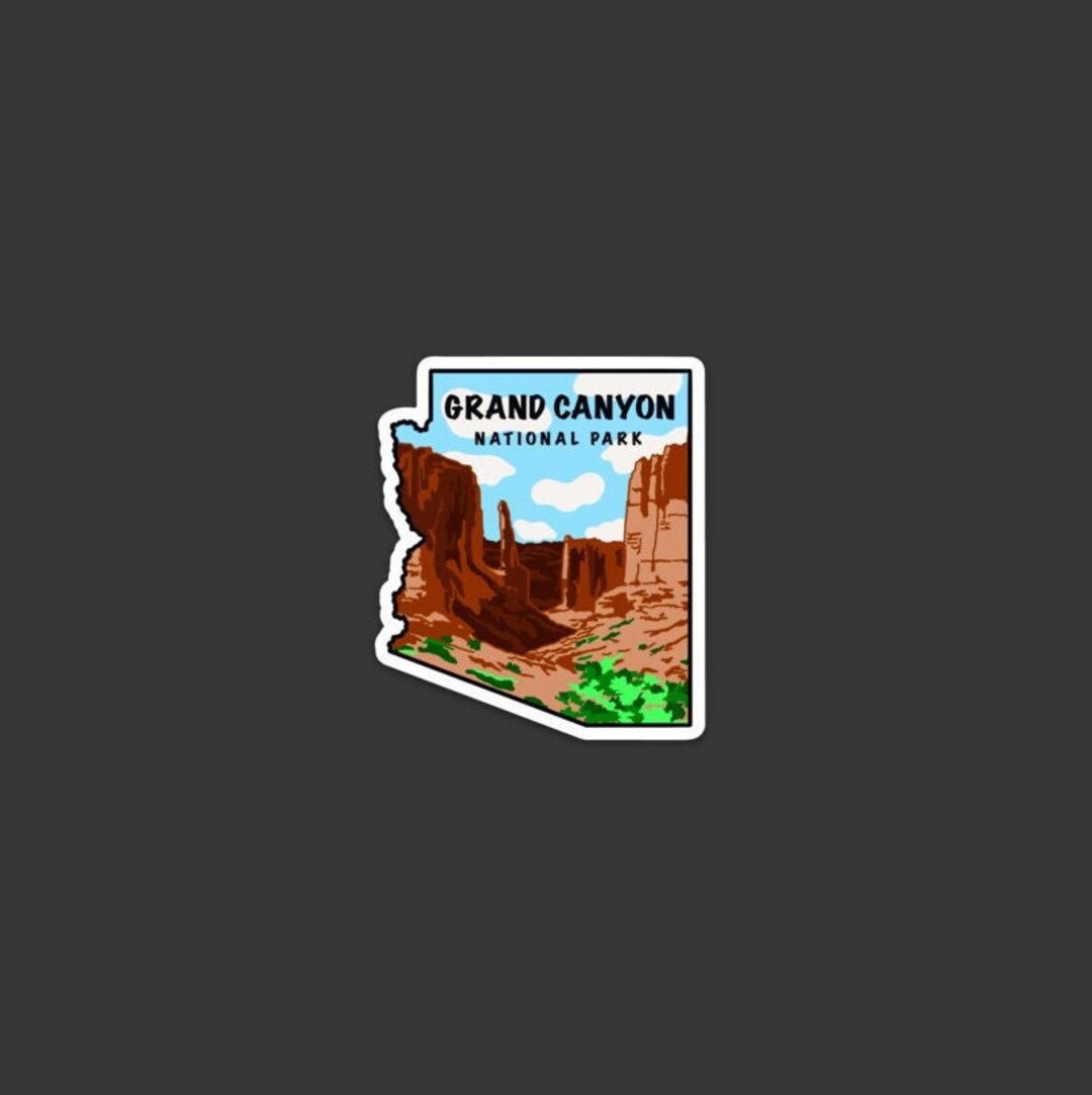 Grand Canyon Die Cut Vinyl Sticker, Waterproof Sticker - Etsy
