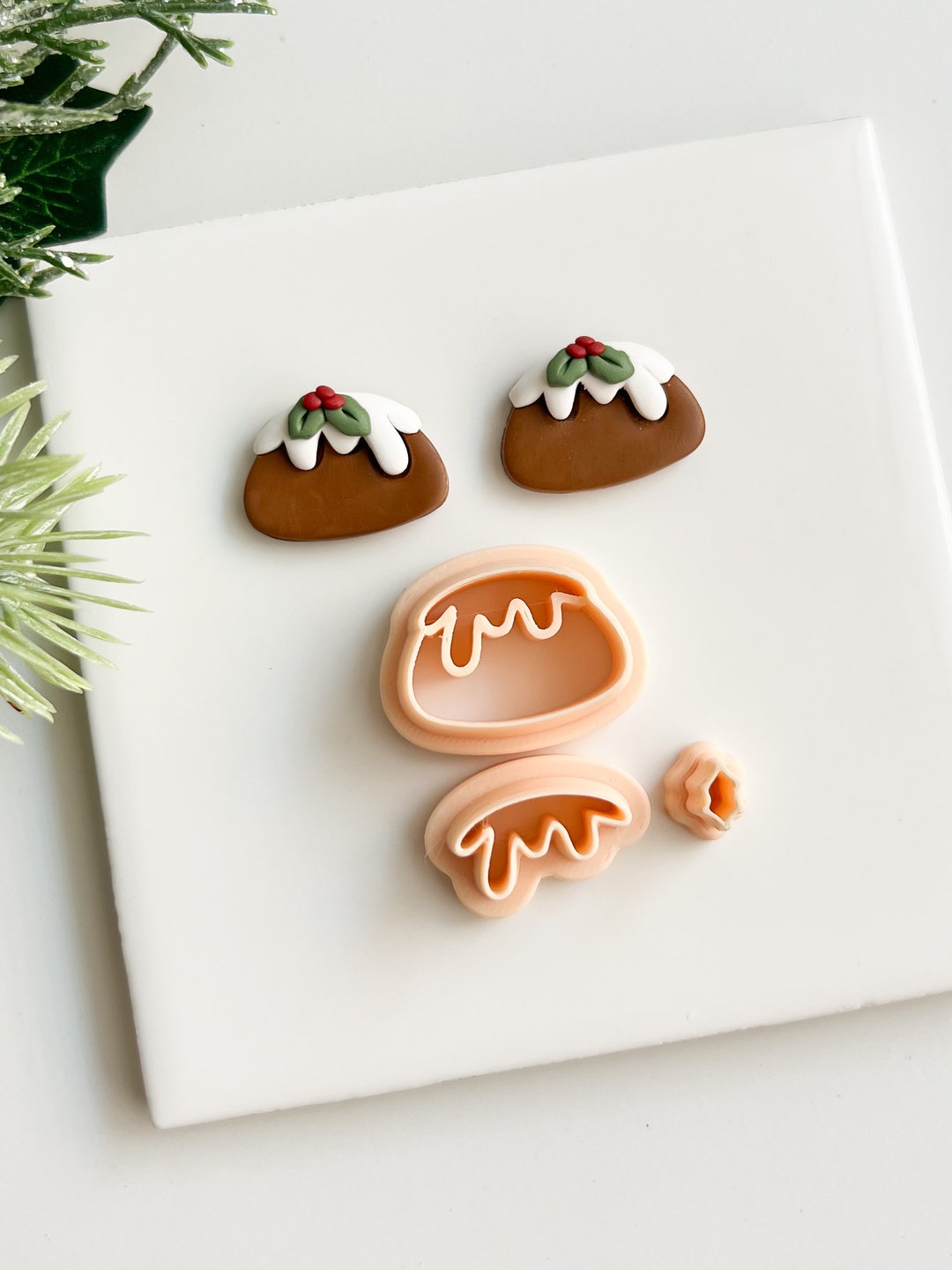 Christmas Pudding Christmas Dessert Polymer Clay Cutter Christmas ...