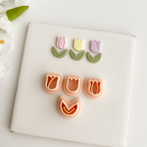 Tulip Trio Micro Petal Cutter Spring Floral Easter Polymer Clay Cutter ...