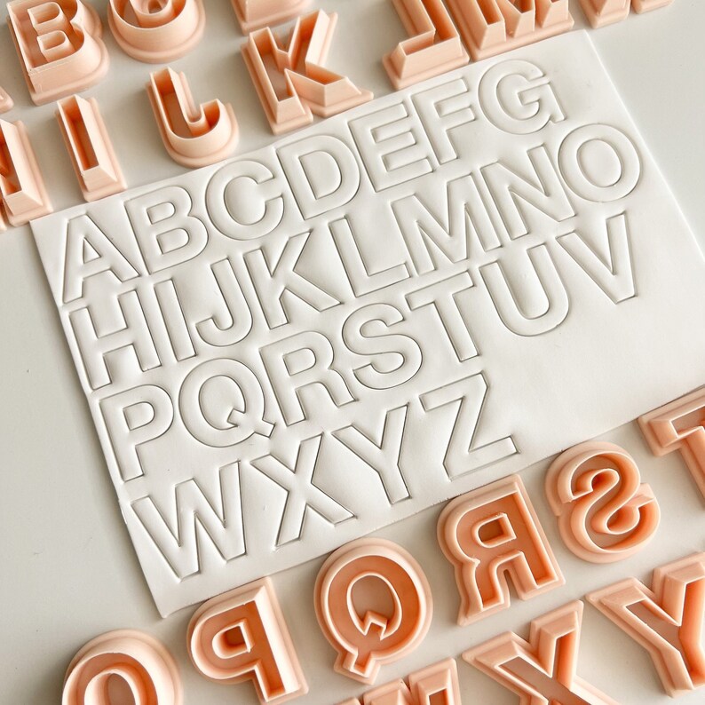 Alphabet Clay Cutters Stud Letter Personalized Name Clay - Etsy