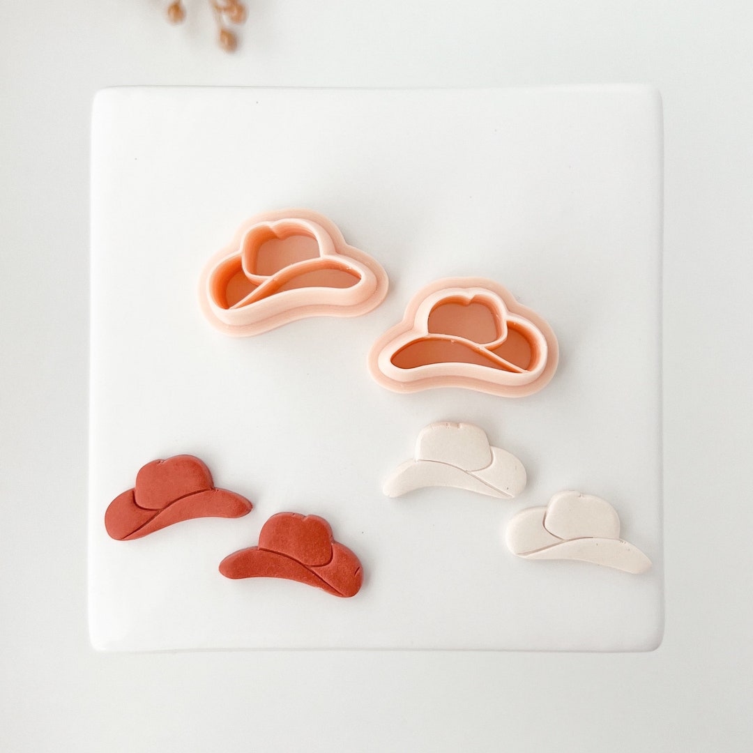 Cowboy Hat Clay Cutter mirrored Set Western Themed Embossed Tapered ...