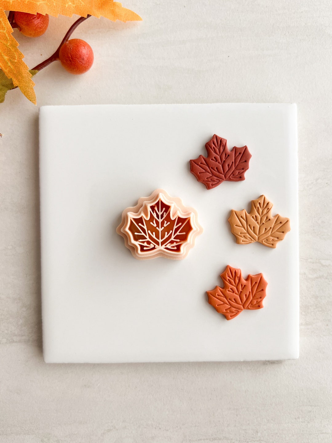 Maple Leaf No. 4 Halloween Clay Cutter Fall Clay Cutter Spooky Clay ...