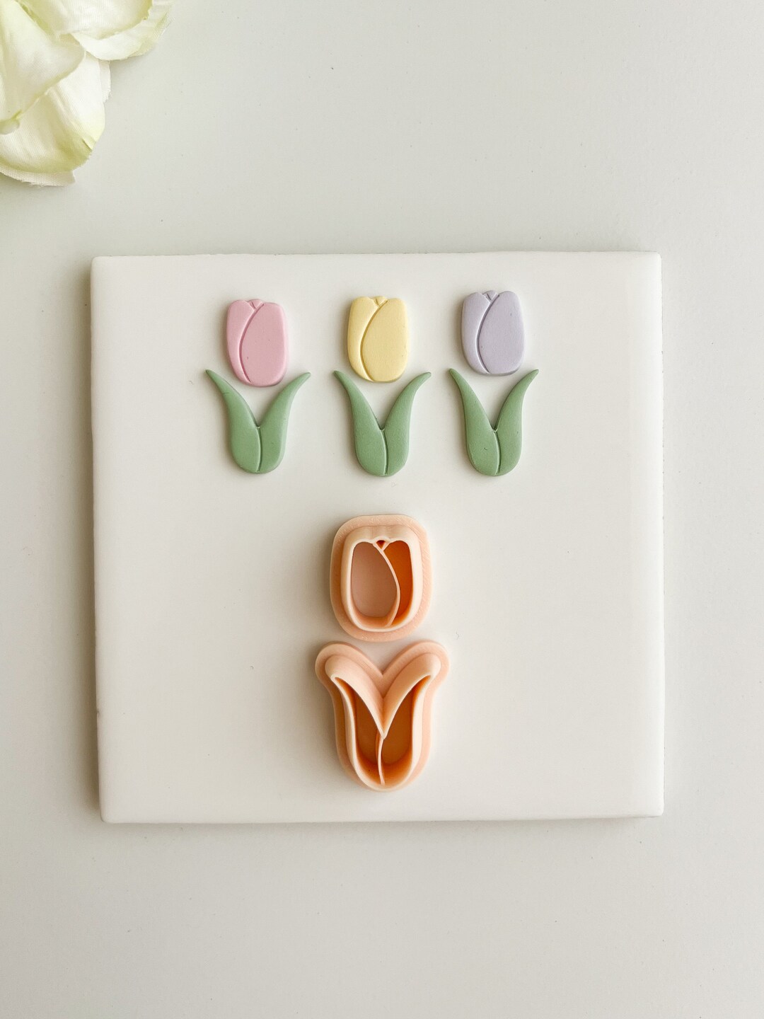 Tulip Cutter No. 6 two Part Spring Floral Flower Garden Polymer Clay ...