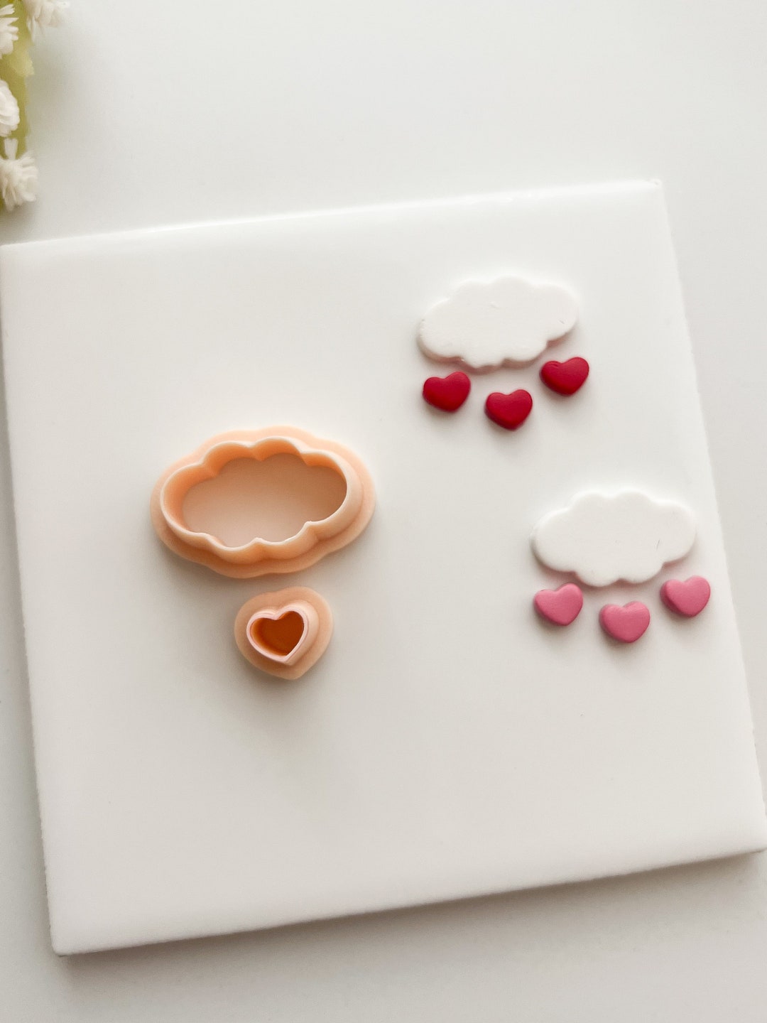 Cloud Raining Hearts Valentines Day Polymer Clay Cutter - Etsy