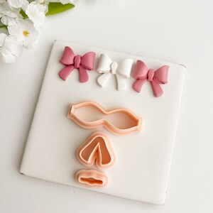 Coquette Bow No. 6 Embossed Spring Bow Easter Polymer Clay Cutter - Etsy