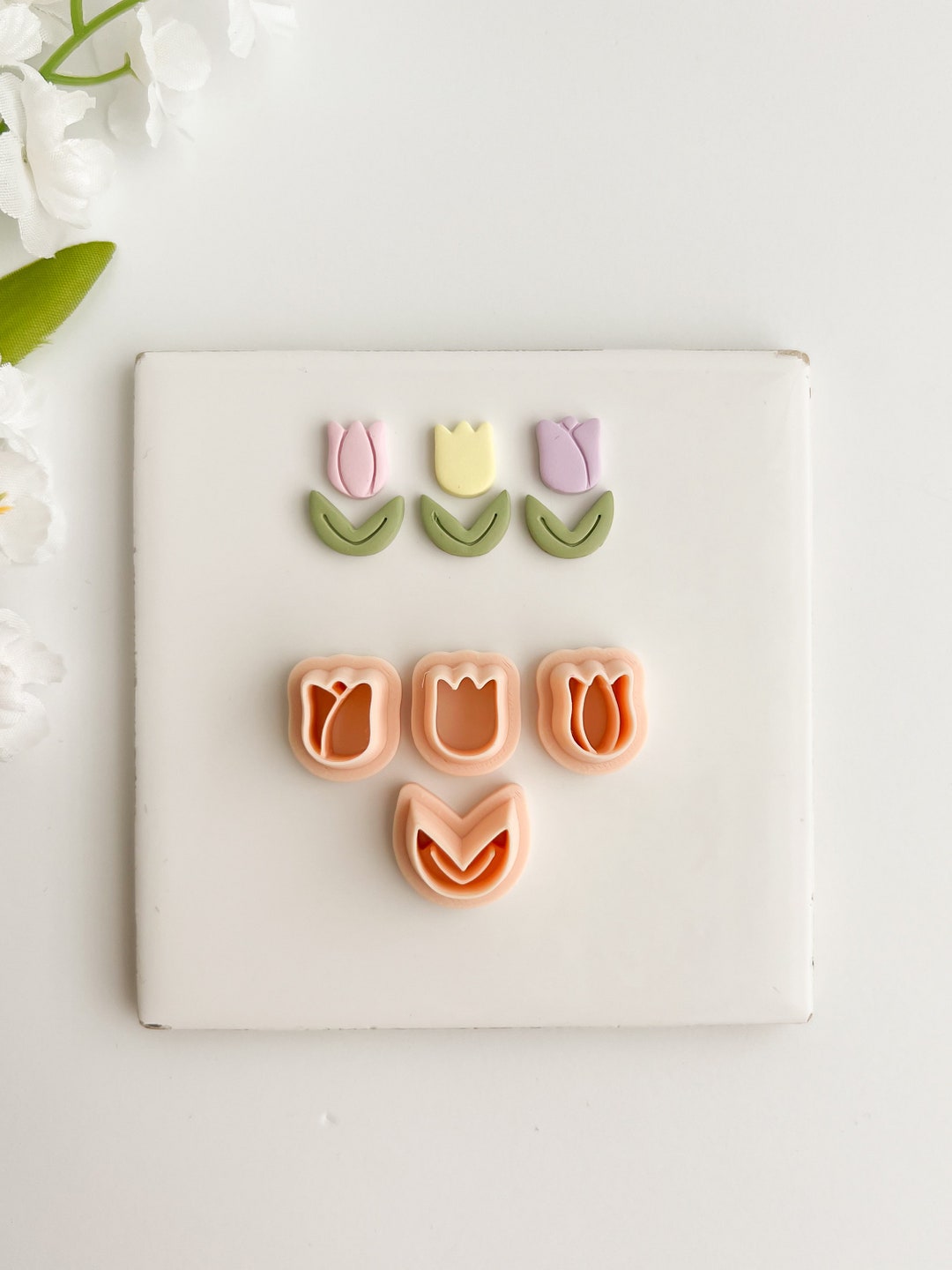 Tulip Trio Micro Petal Cutter Spring Floral Easter Polymer Clay Cutter ...