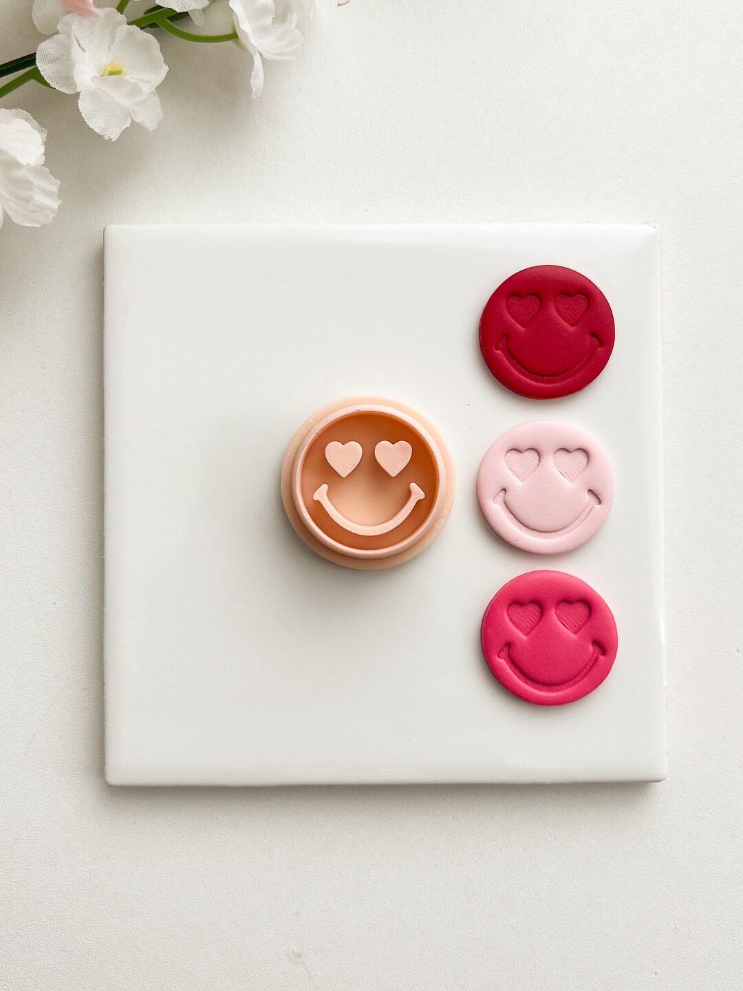 Heart Smiley Cutter Embossed Valentine's Day Smiley Face Cutter Emoji ...