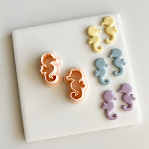 Mirrored Seahorse Clay Cutters Tapered Summer Polymer Clay Cutter Ocean ...