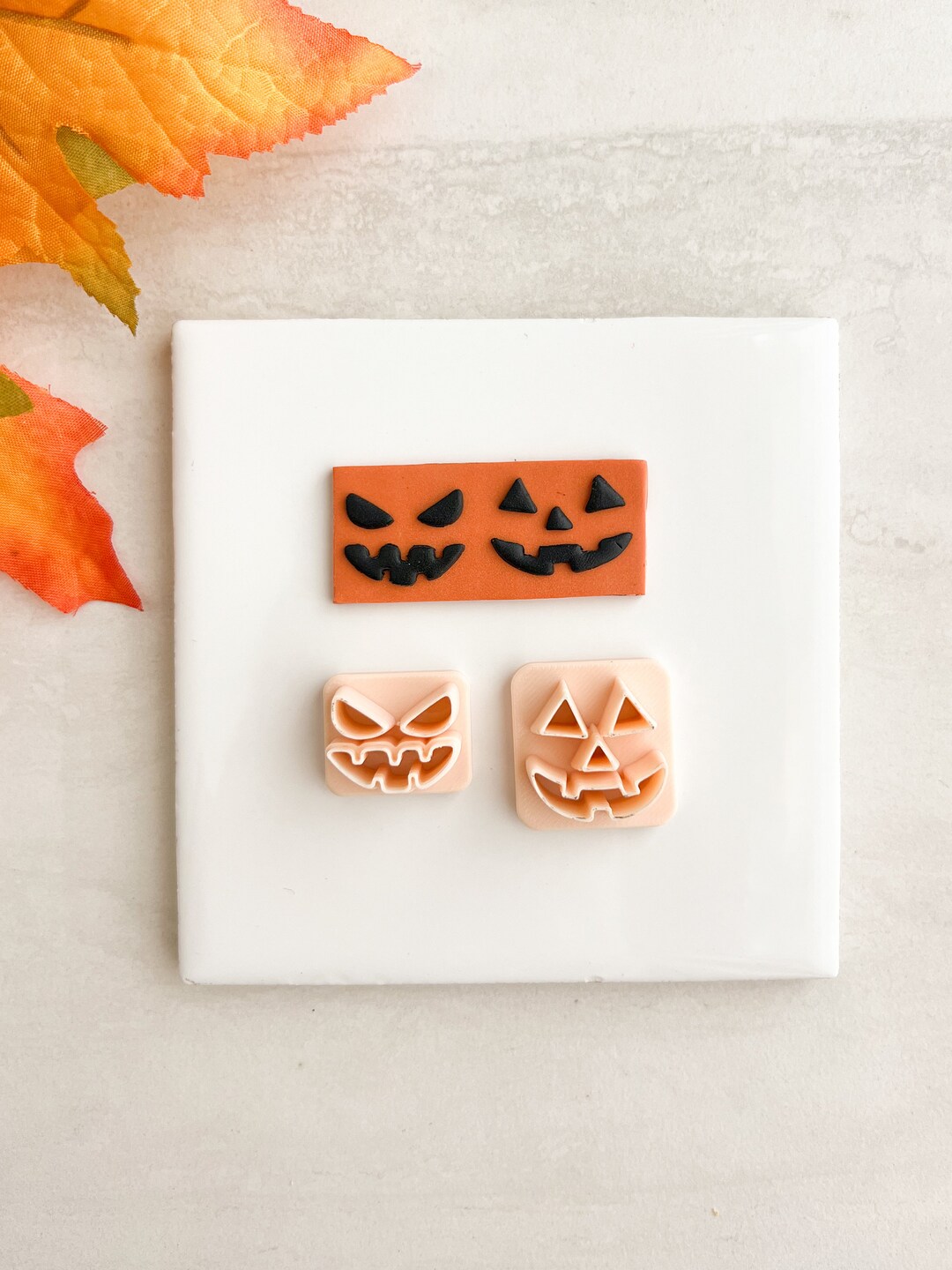 Jack Olantern Face Cutout Halloween Clay Cutter Fall Clay Cutter Spooky ...