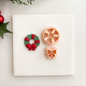 Christmas Banded Wreath Christmas Holiday Festive Wreath Polymer Clay ...