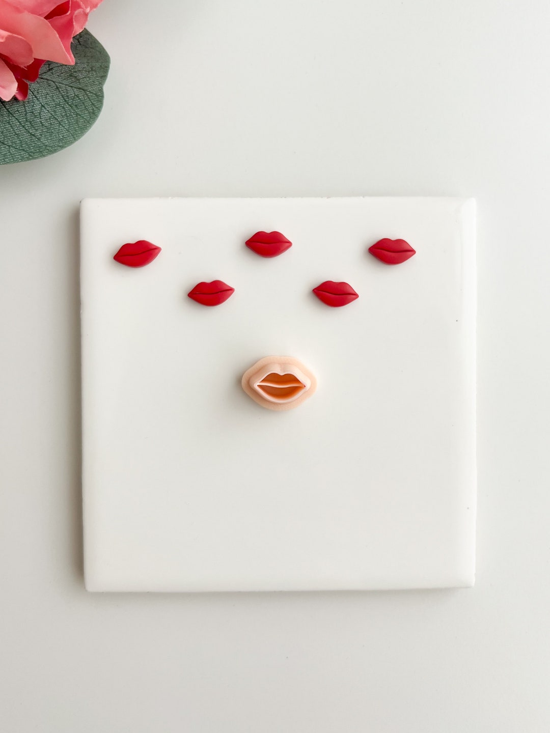 Lip Stud Embossed Valentine's Day Polymer Clay Cutter Stud Cutter - Etsy