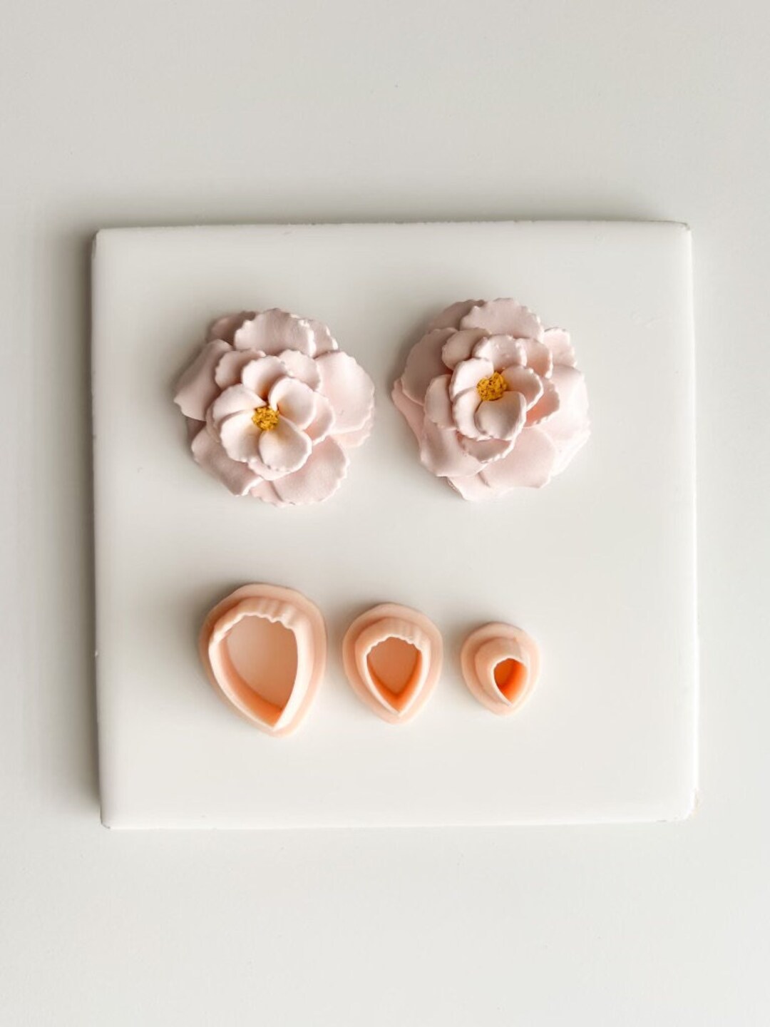 Peony Flower Petal Set Micro Cutter Cottage Core Embossed Tapered ...