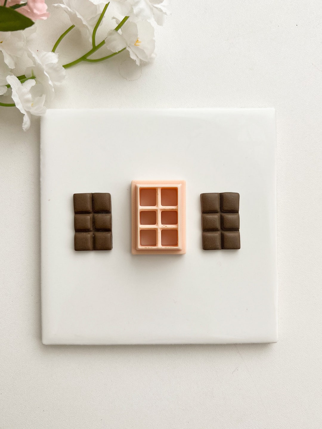 Chocolate Piece Cutter Candy Bar Cutter Embossed Valentines Day Polymer ...