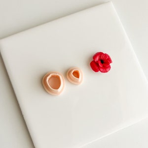 Poppy Flower Petal Set Micro Cutter Cottage Core Embossed Tapered ...