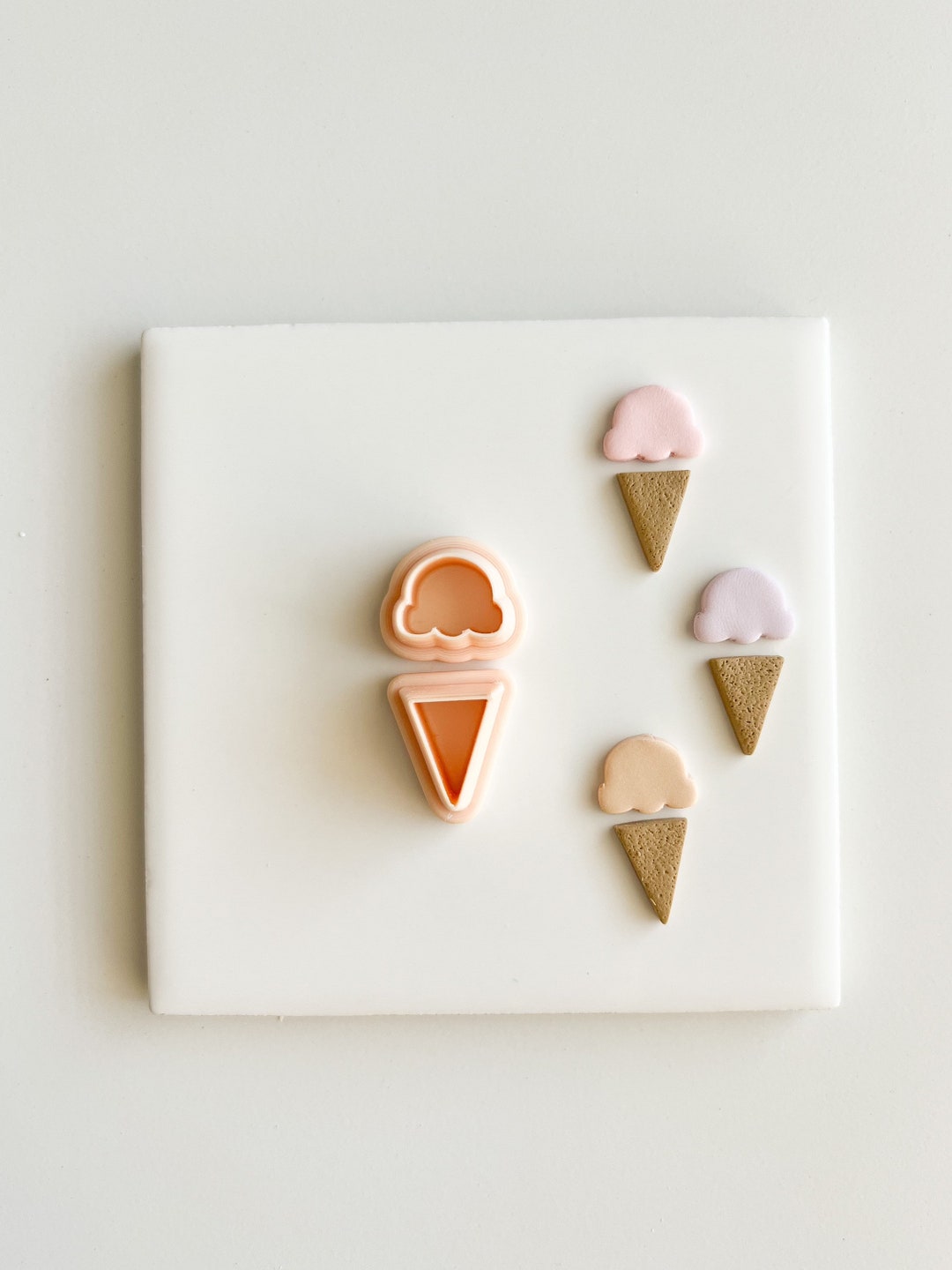 Two Part Ice Cream Cone Cutter Tapered Summer Clay Cutter Beach Clay ...