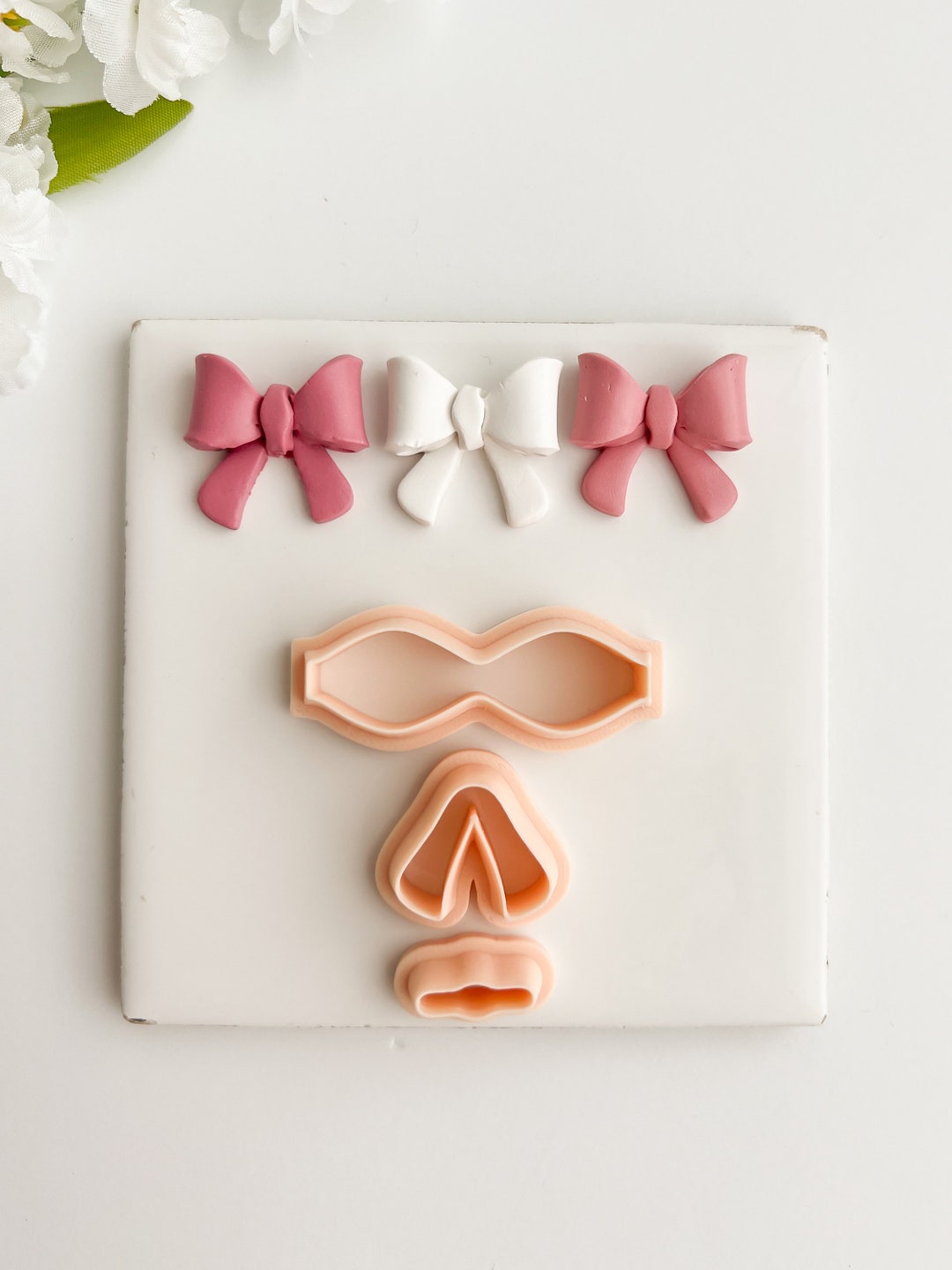 Coquette Bow No. 6 Embossed Spring Bow Easter Polymer Clay Cutter - Etsy