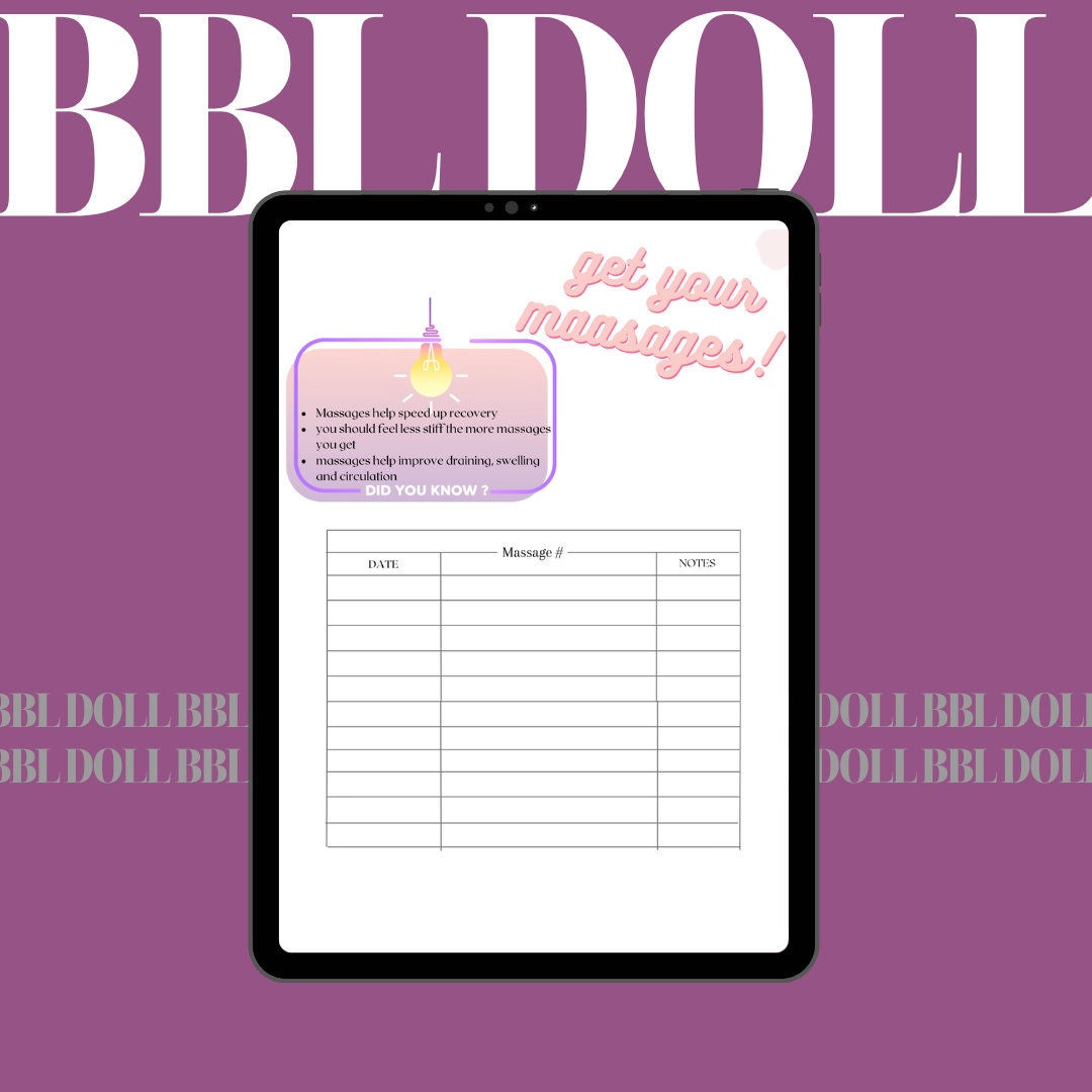 Digital Bbl Planner Bbl Supply List Planner for Bbl Surgery Organizer ...