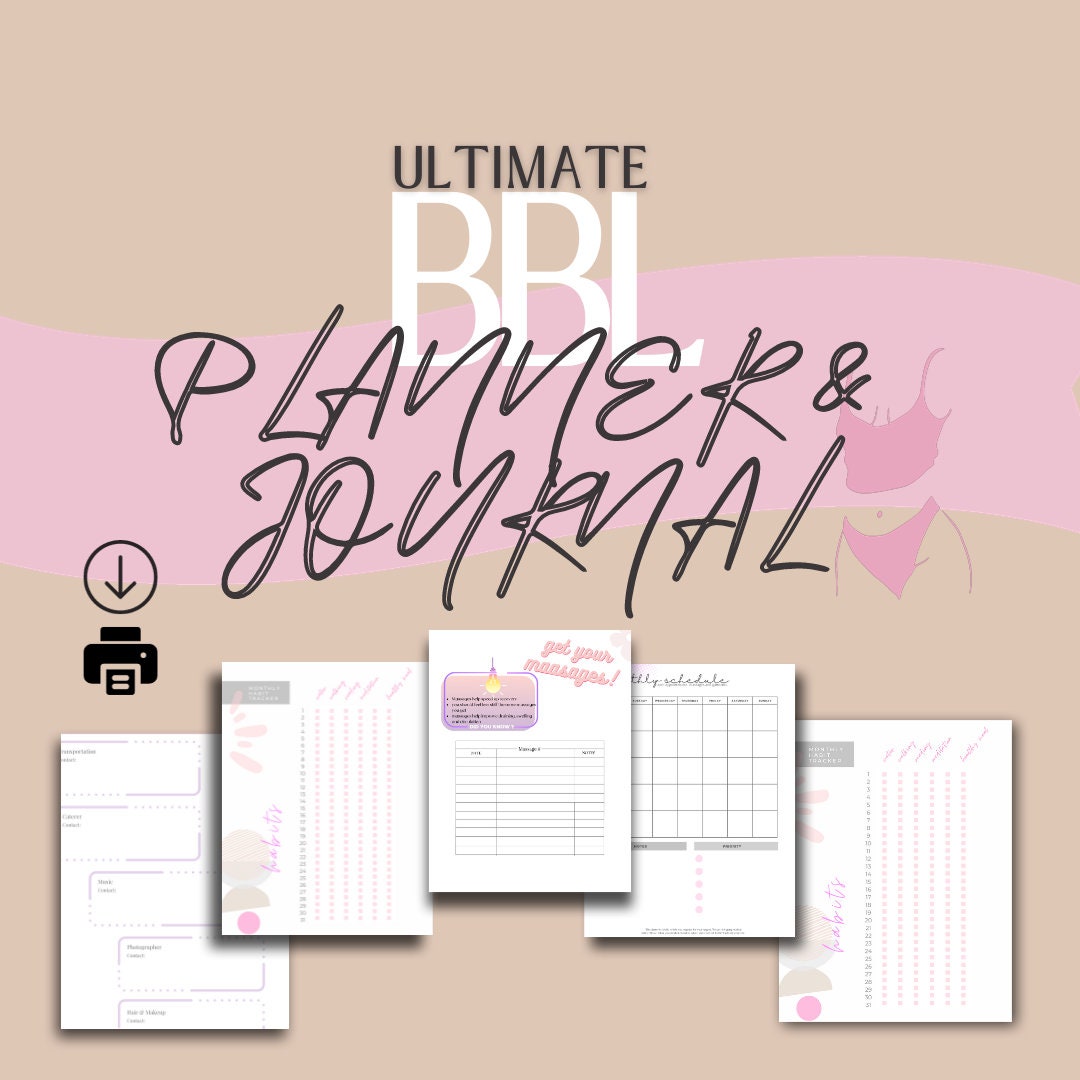 Digital Bbl Planner Bbl Supply List Planner for Bbl Surgery Organizer ...