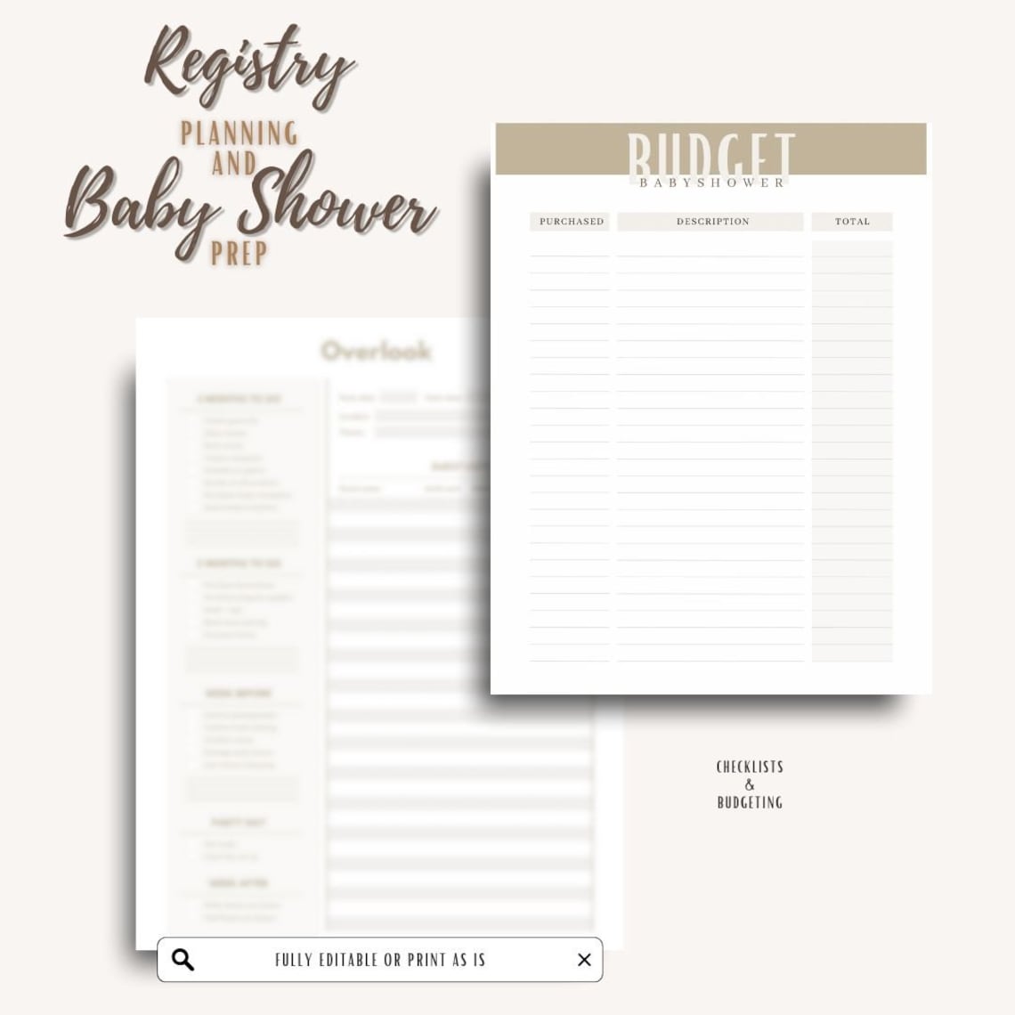Baby Shower Planner First Baby Shower Checklist Pregnancy Checklist ...