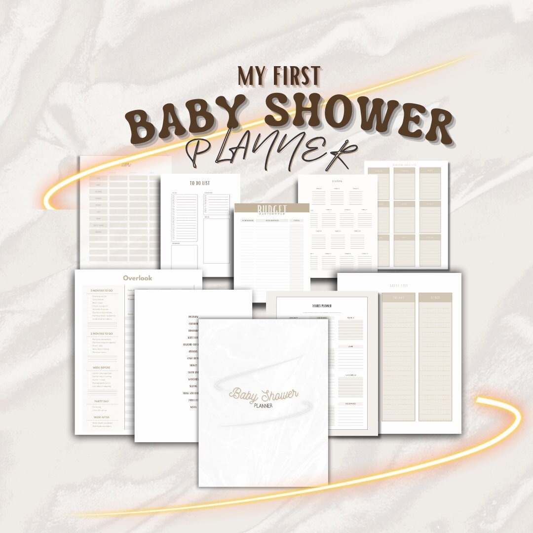 My First Baby Shower Planner First Baby Shower Checklist Pregnancy ...
