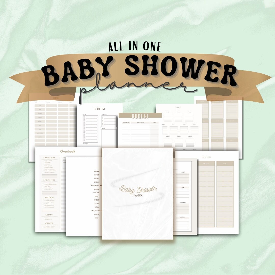 Baby Shower Planner, Checklist, and Budget (digital Download) - Etsy