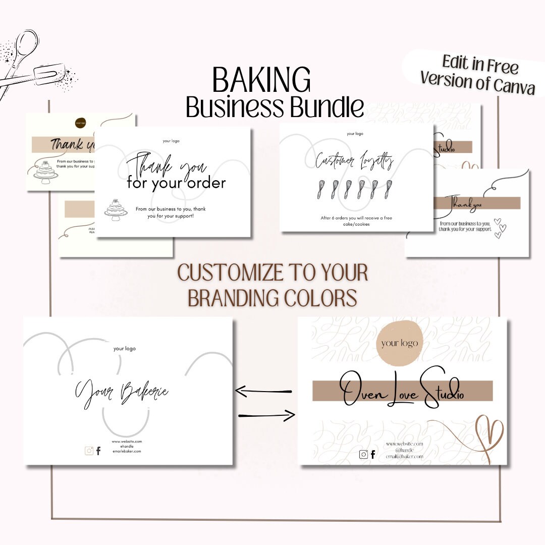 Bakery Business Bundle Bakery Order Forms Bakery Business Forms Cake ...