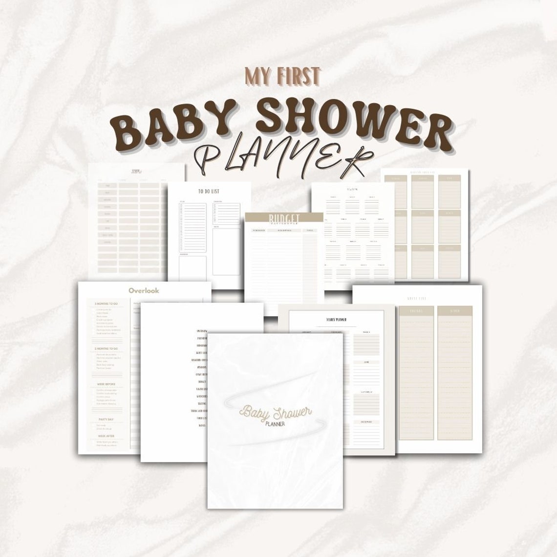 Baby Shower Planner, Checklist, and Budget (digital Download) - Etsy