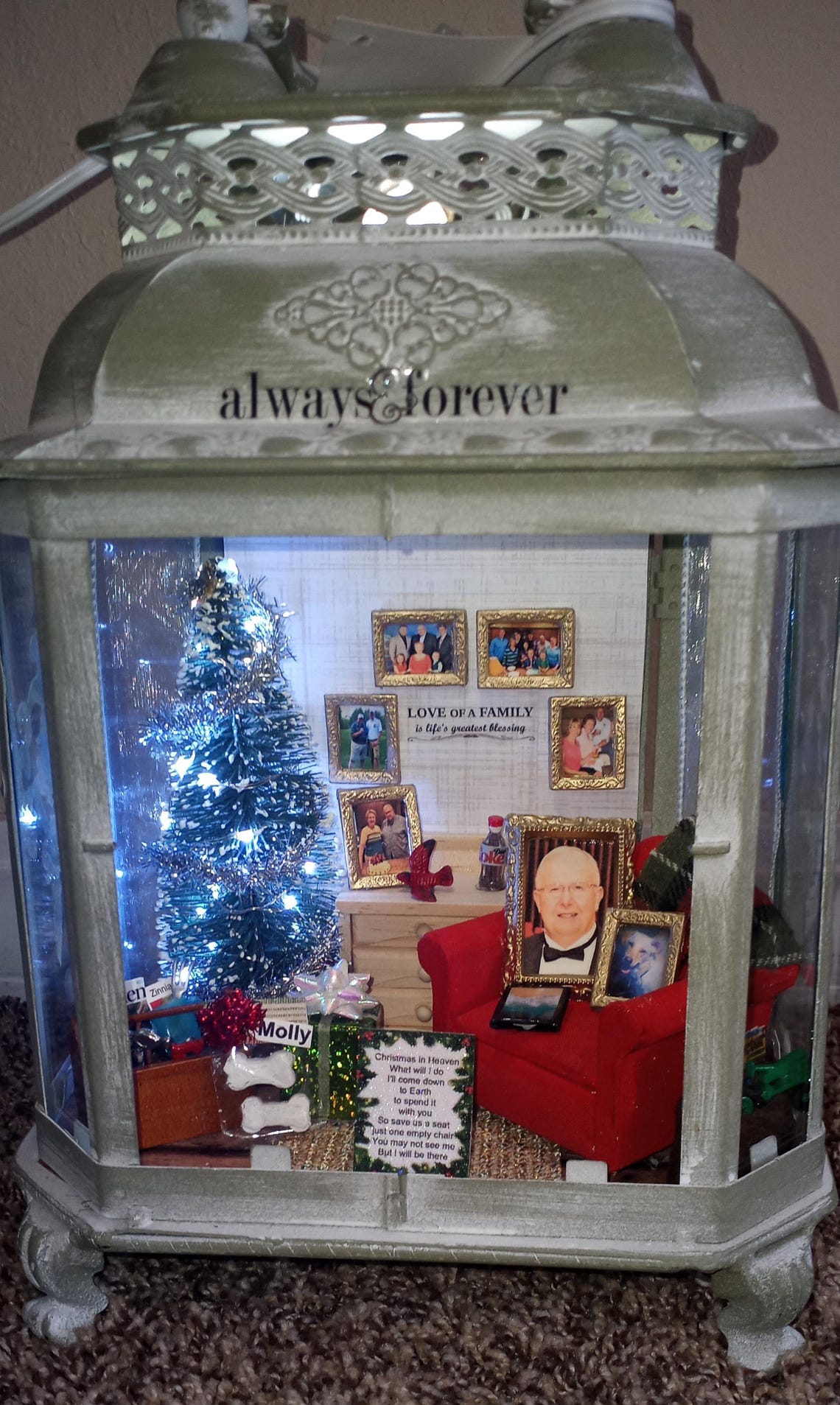 Custom Celebration of Life Christmas for One Lantern – Personalized ...