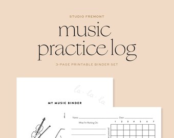 Weekly Practice Log Printable Music Practice Sheet Music - Etsy