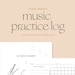 Music Practice Log | PDF Printable Music Practice Checklist | Printable ...