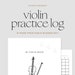 Violin Practice Log | PDF Printable Music Practice Checklist ...