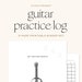 Guitar Practice Log | PDF Printable Music Practice Checklist ...