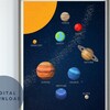 Nursery Alphabet Poster Space Themed Educational Printables Girls ...