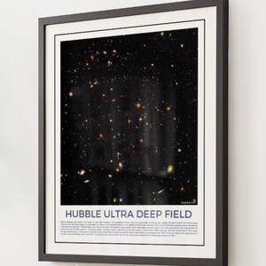 Hubble Telescope Ultra Deep Field Poster Space Print Galaxy Wall Art ...