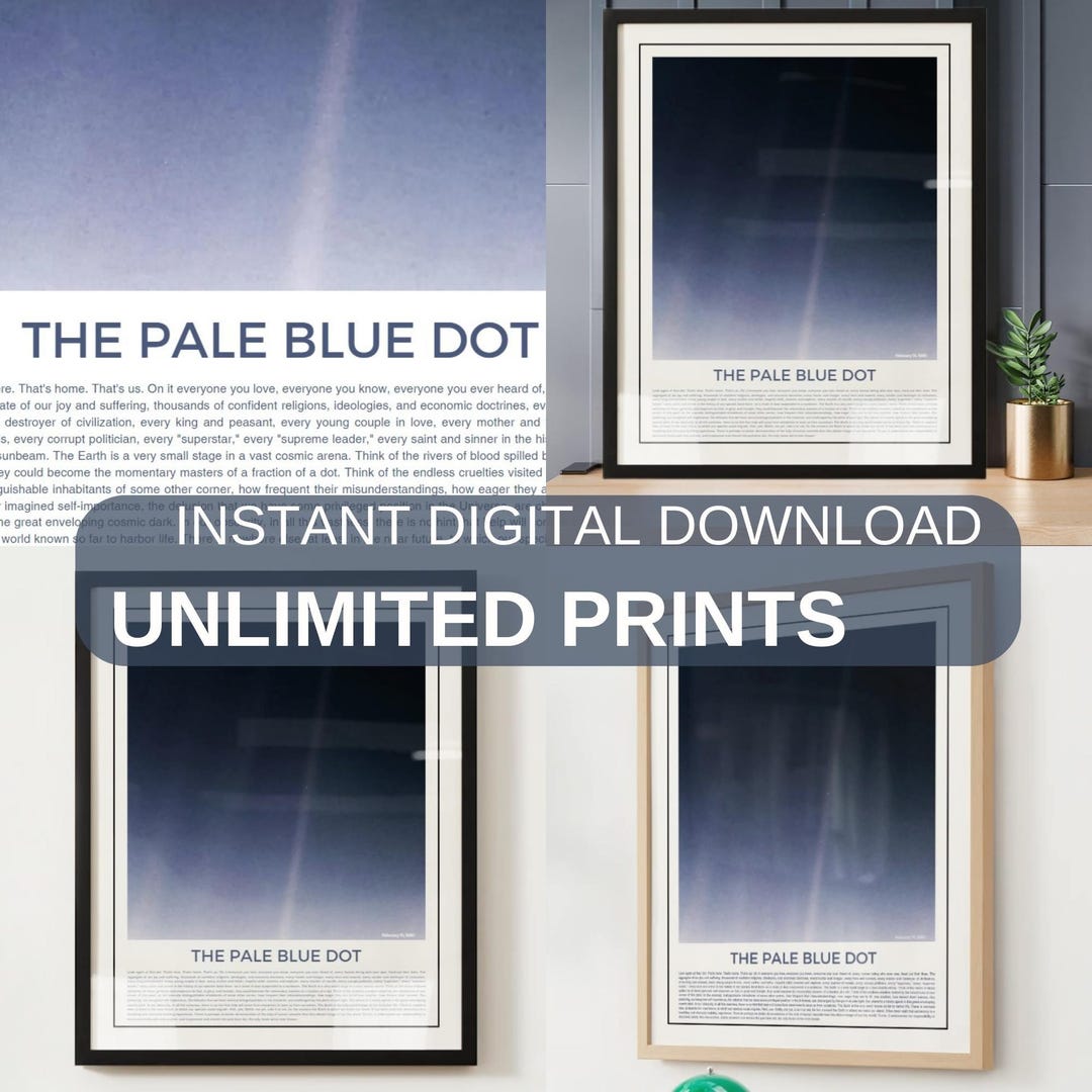 Digital Download Pale Blue Dot Poster - Etsy