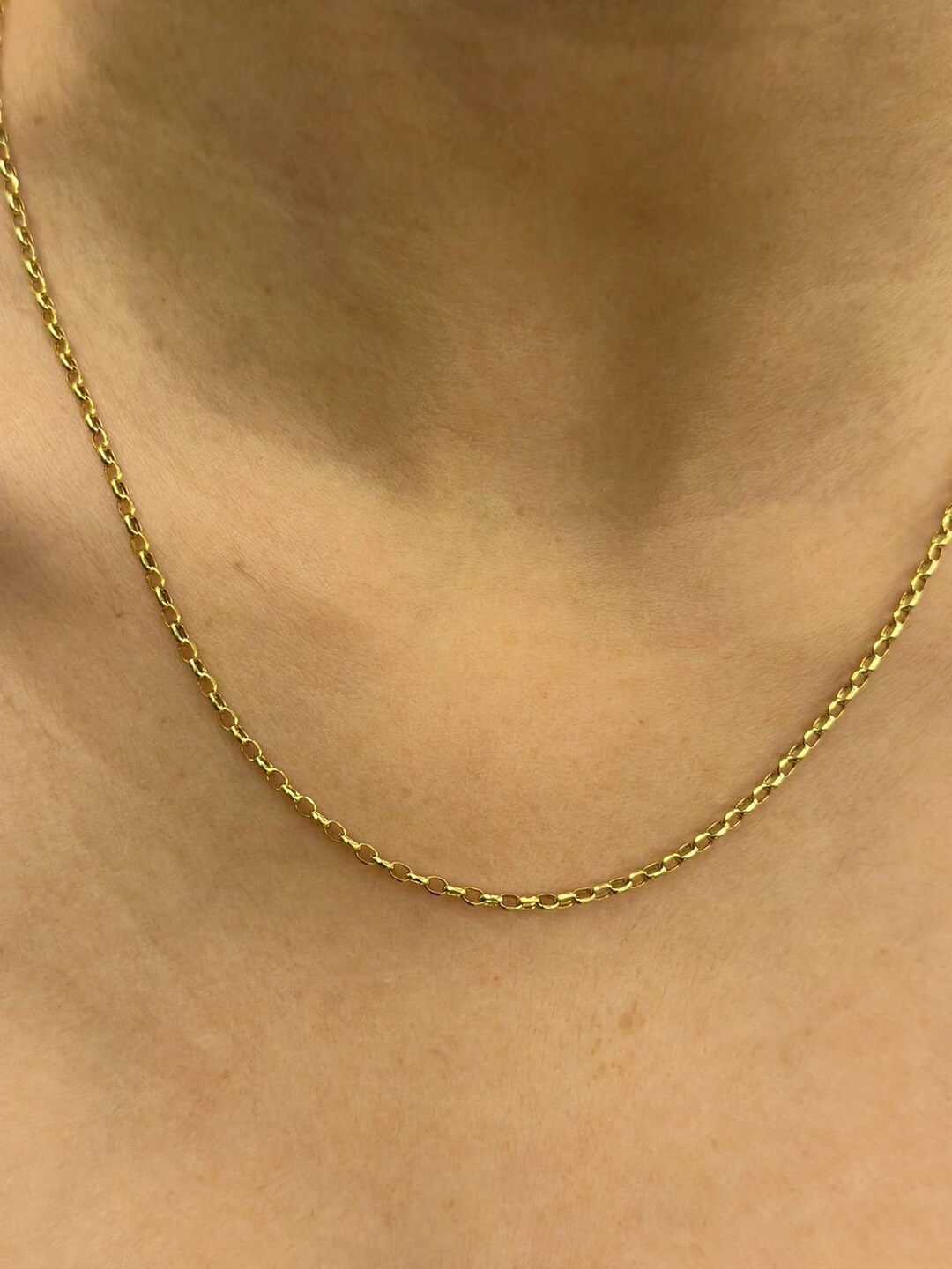 Elegant 18k Gold Necklace Solid Gold Chain for Women Luxury Anniversary ...