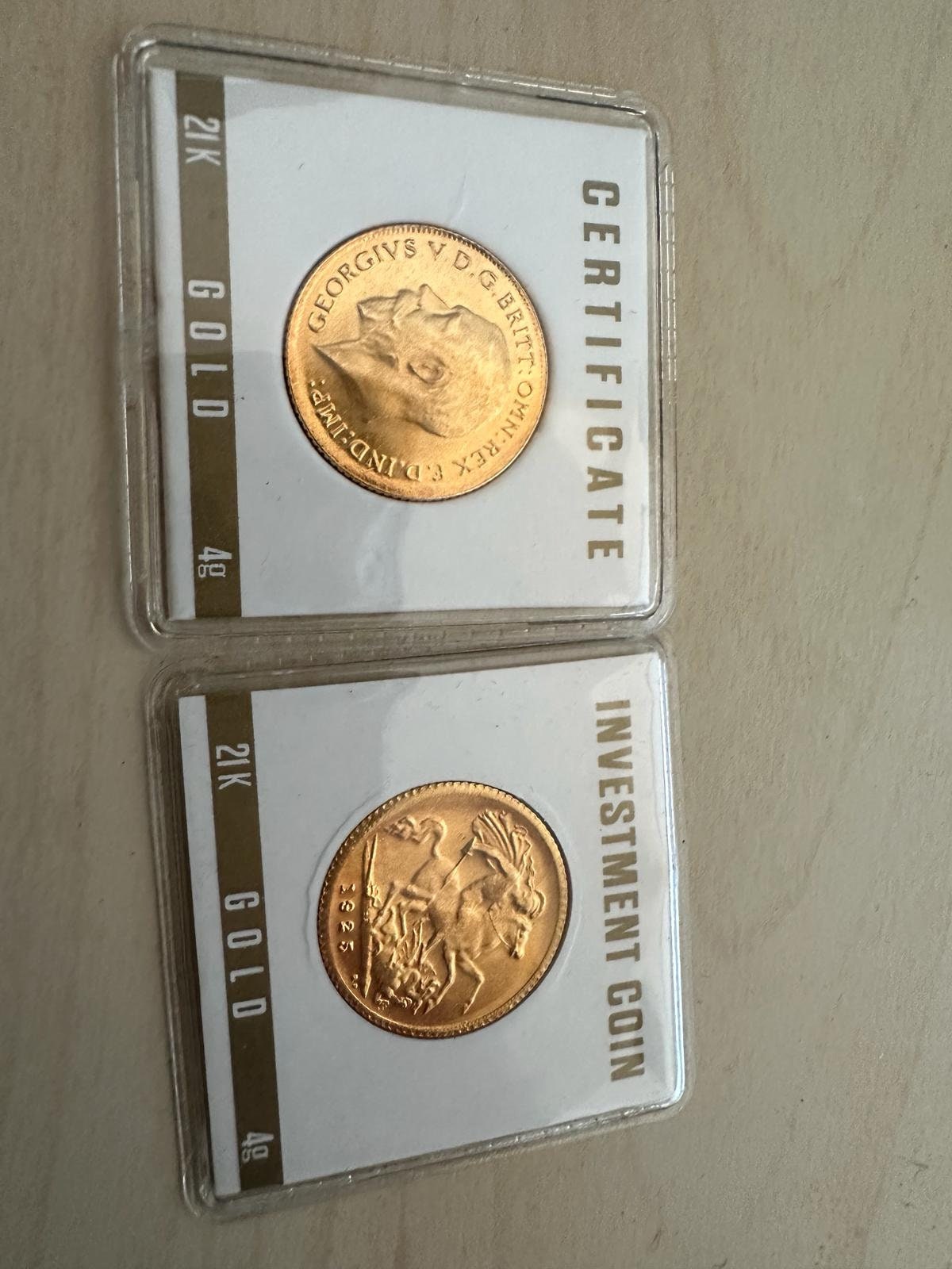 21k Solid Gold Coin, Real Genuine Solid Gold, 21kt Gold Real Coin, Gift ...