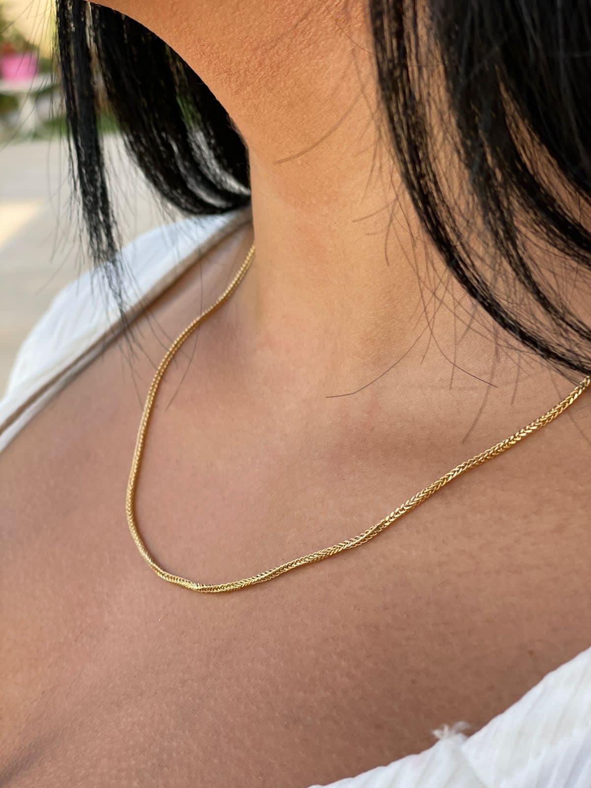 Elegant 18K Gold Chain Necklace, Women's Jewelry, Real Solid Gold ...