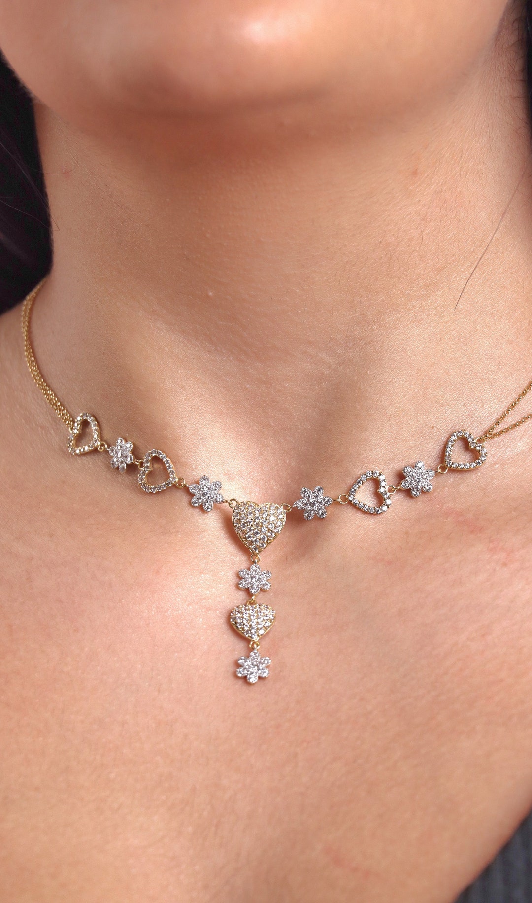 18k Solid Gold Necklace, Gold Necklaces for Women, Women's Jewelry ...