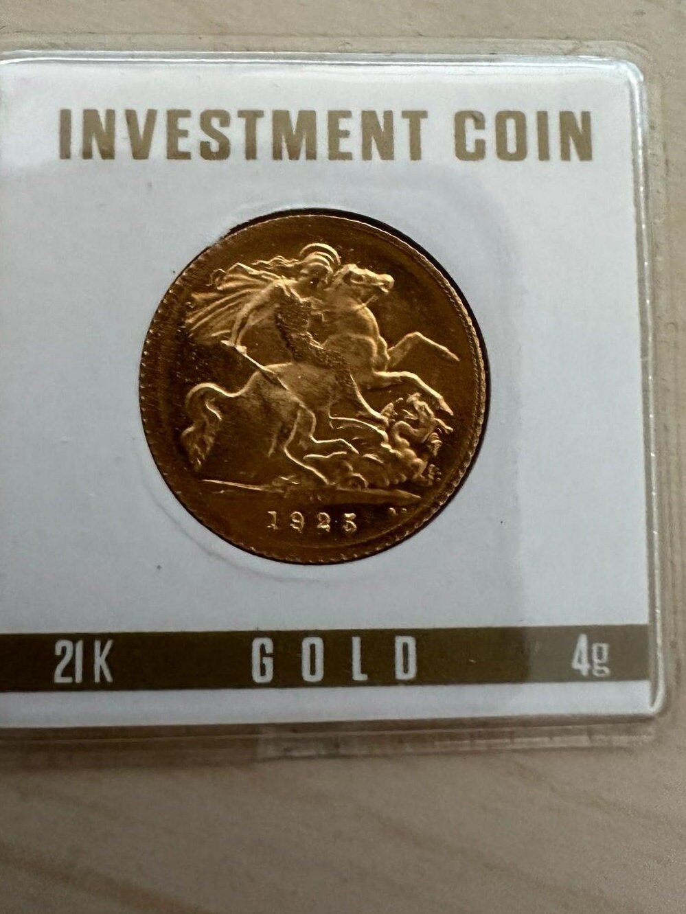 21k Solid Gold Coin, Real Genuine Solid Gold, 21kt Gold Real Coin, Gift ...