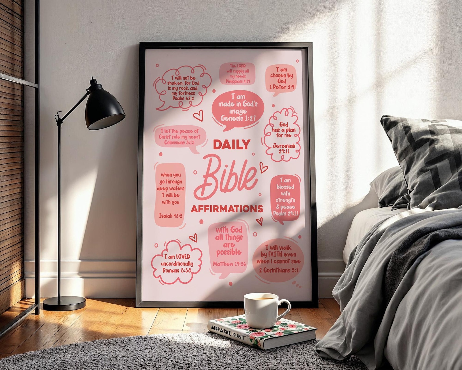 Bible Affirmations Print: Modern Christian Wall Art - Etsy