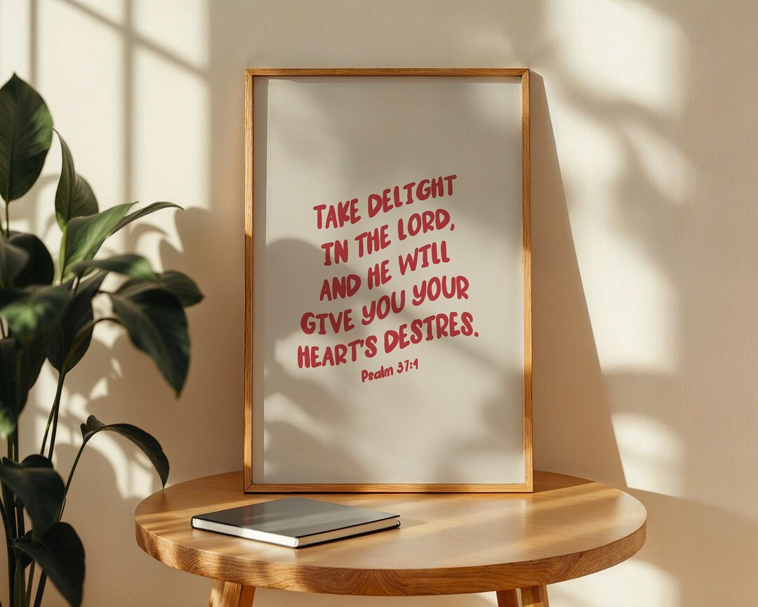Take Delight in the Lord | Christian Wall Art | Bible Art Prints ...