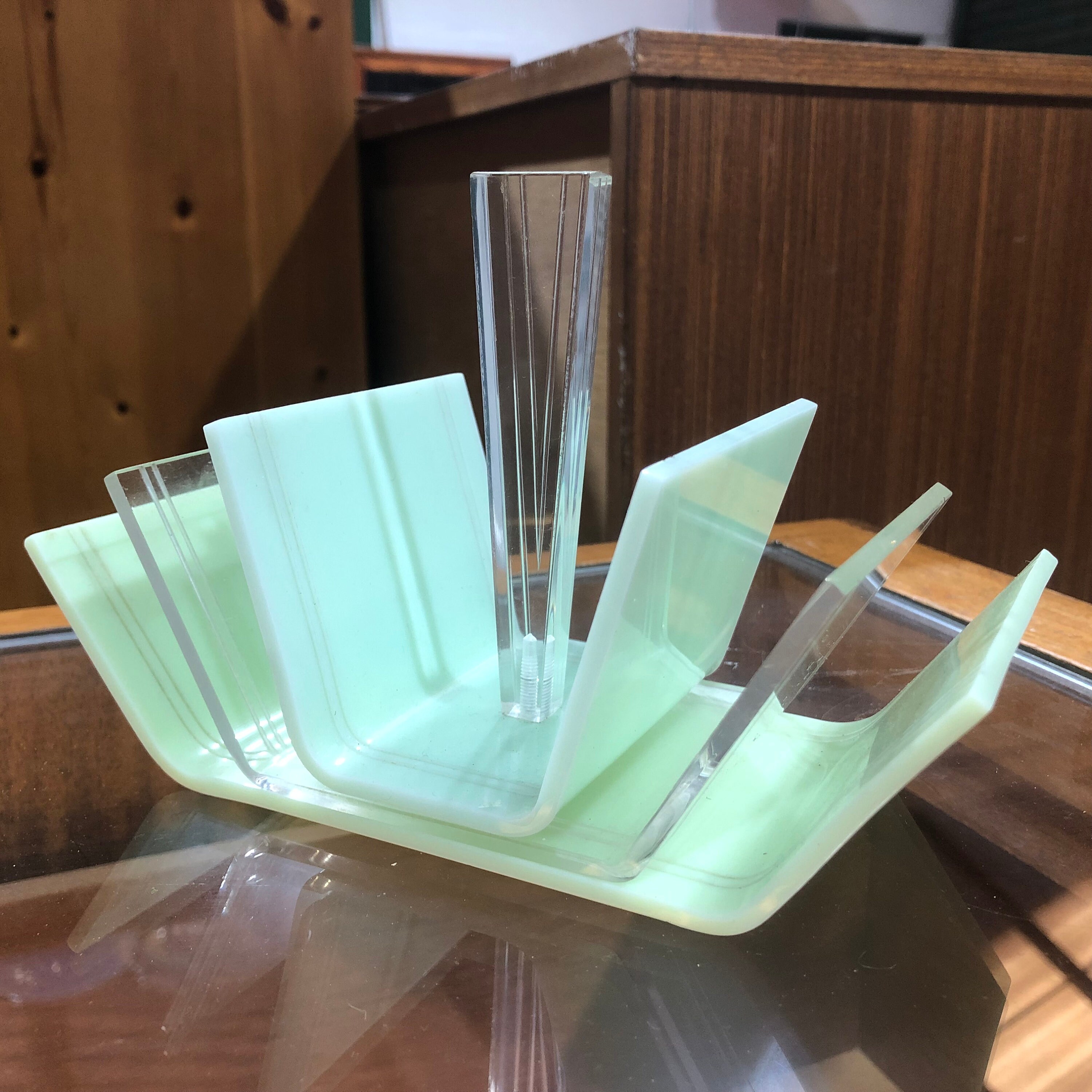 Stylish Vintage Art Deco Perspex/lucite Toast Rack/letter Holder - Etsy