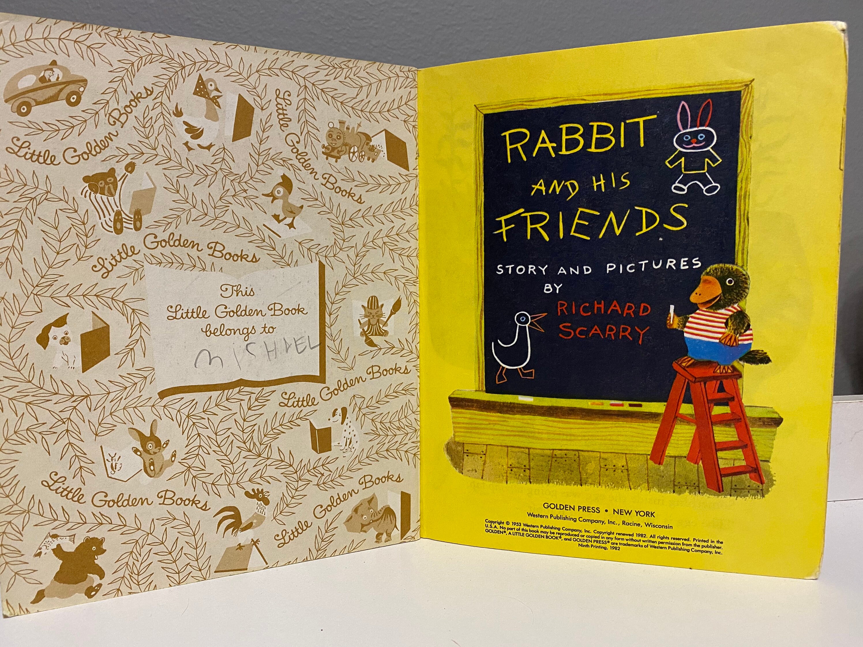 1982 Rabbit and His Friends by Richard Scarry. Little Golden - Etsy