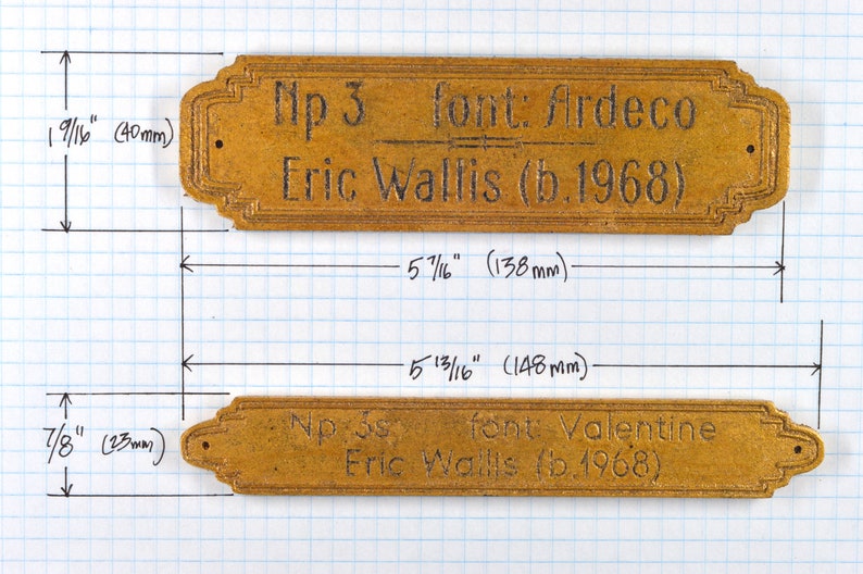 Name Plate 3 Title Plate Plaque Art Plaque Picture Frame - Etsy