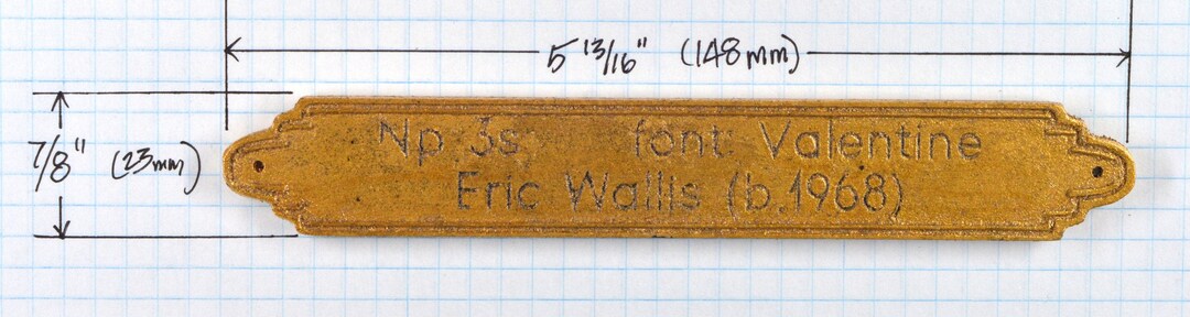 Name Plate Np3s, Title Plate, Plaque, Art Plaque, Picture Frame Title ...