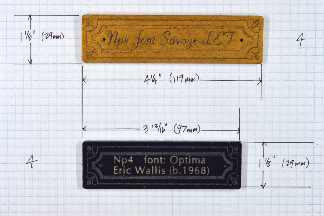 Name Plate 4, Title Plate, Plaque, Art Plaque, Picture Frame Title ...