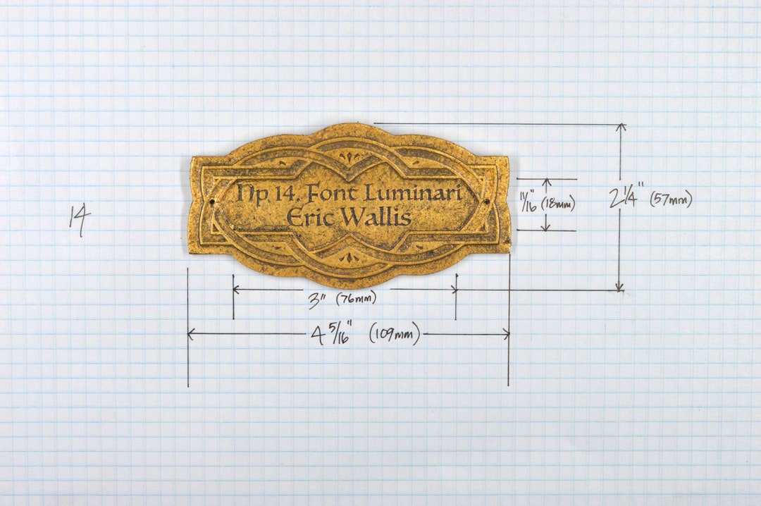 Name Plate 14, Title Plate, Plaque, Art Plaque, Picture Frame Title ...