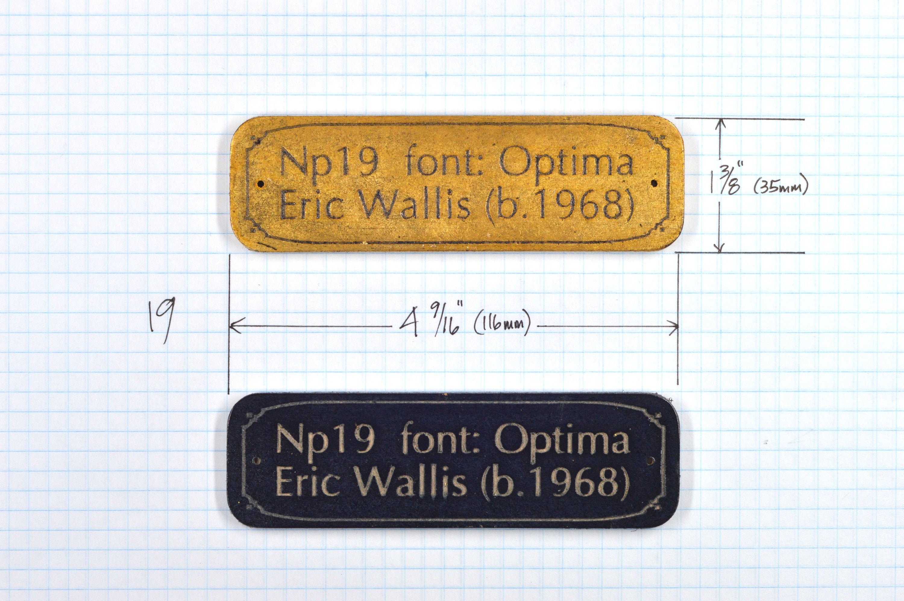 Name Plate 19, Title Plate, Plaque, Art Plaque, Picture Frame Title ...